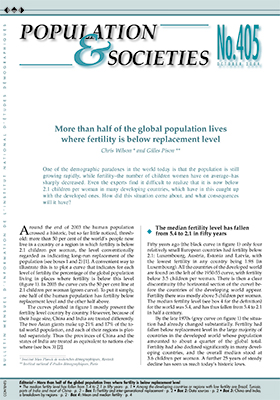 More than half of the global population lives where fertility is below ...