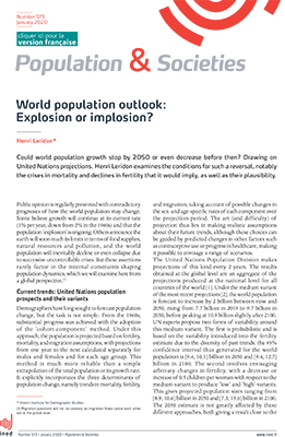 World population outlook:Explosion or implosion? - Population and ...